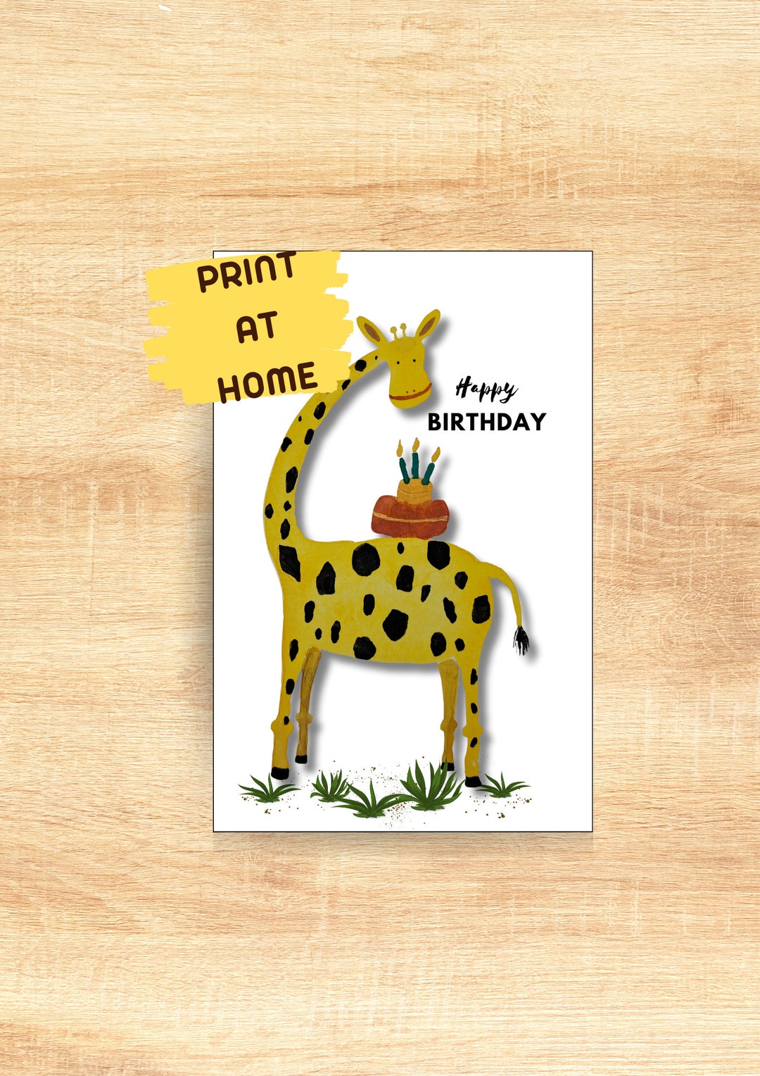 Printable Birthday Card Giraffe - Printable Birthday Card Giraffe ...