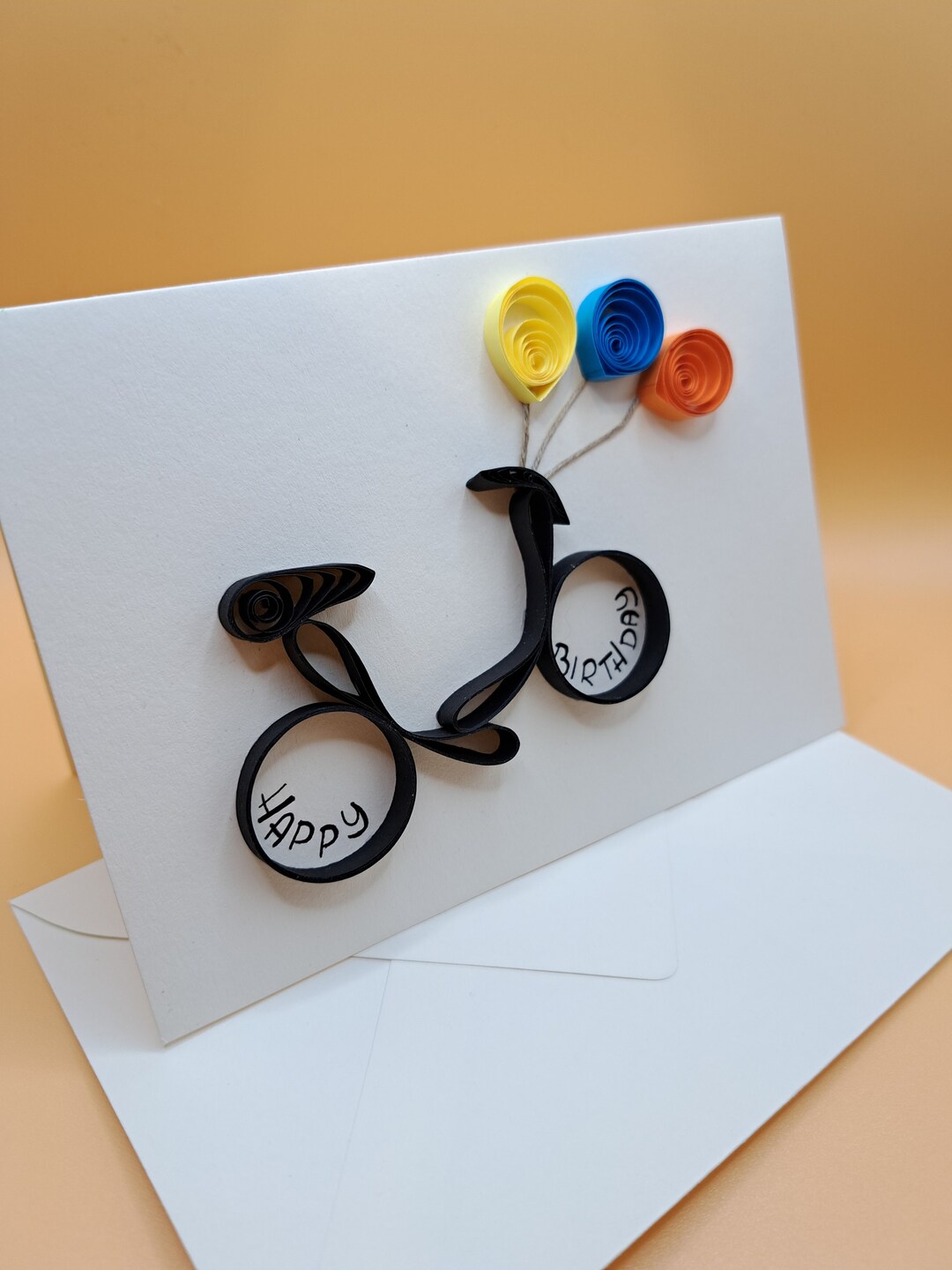 Bike Birthday Card Happy Birthday Handmade Birthday Card - Etsy