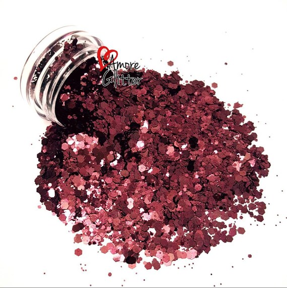 Burgundy Glitter Mix Loose Glitter Chunky Glitter Solvent | Etsy