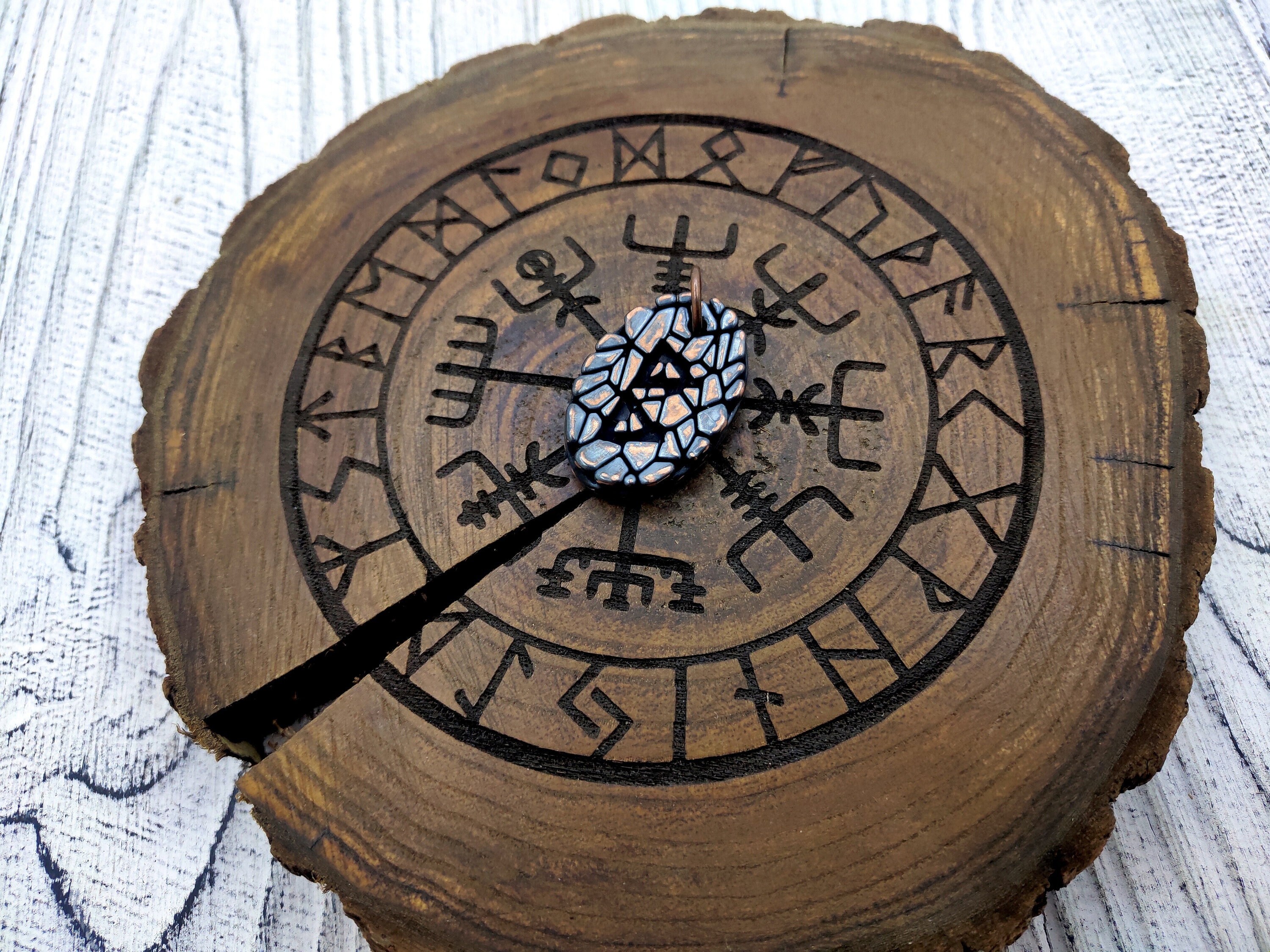 Viking Rune Berkano Necklaceviking Medallionrunic - Etsy