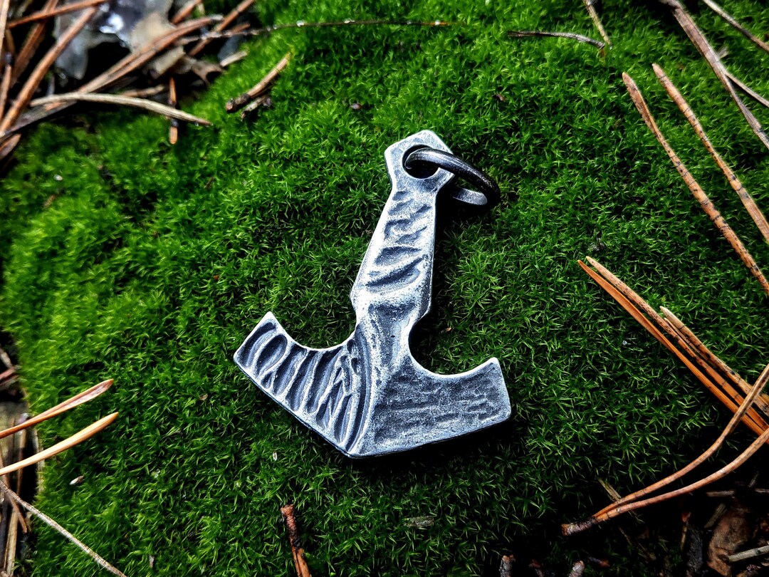 Thors Hammer Pendant, Mjolnir Steel Necklace, Thors Viking Necklace ...
