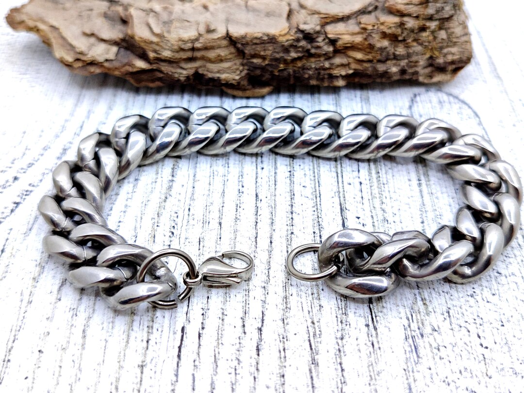 Handcrafted Bold Titanium Bracelet: A Masculine and Industrial ...