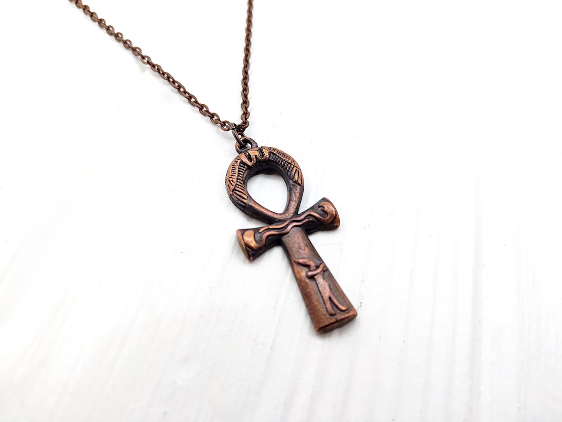 Gothic Copper Ankh Necklace Egyptian Copper Ankh Medallion - Etsy