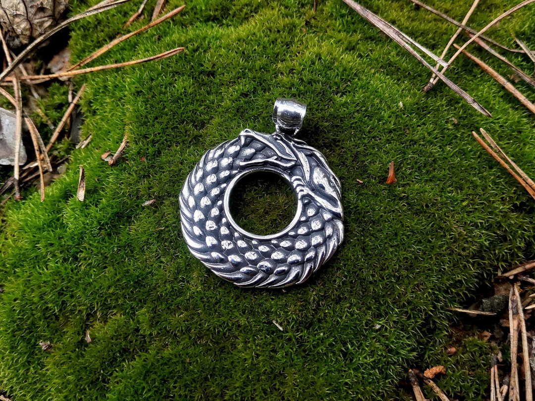 Legendary Ouroboros Dragon Pendant - Exquisite Handcrafted Jewelry With ...
