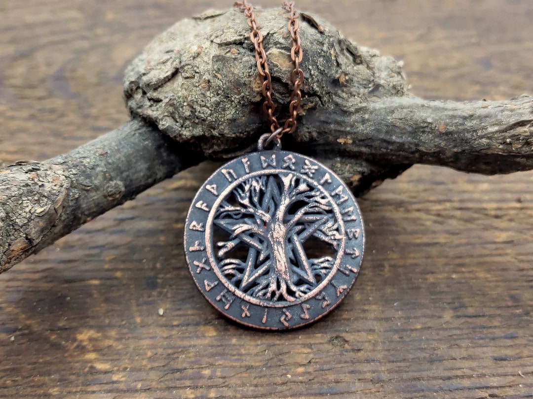 Tree of Life With Pentacle and All Elder Futhark Runes Alphabet ...