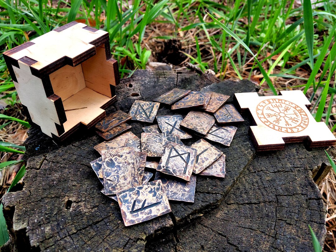 Brass Runes Set: Elder Futhark Runes Set, Metal Rune Set, Forged Runes ...
