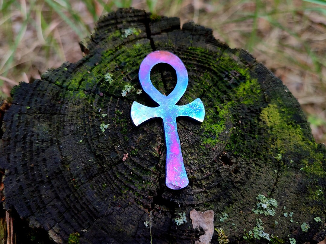 Titanium Ankh Cross Pendant - Gothic Egyptian Necklace With Symbolic ...