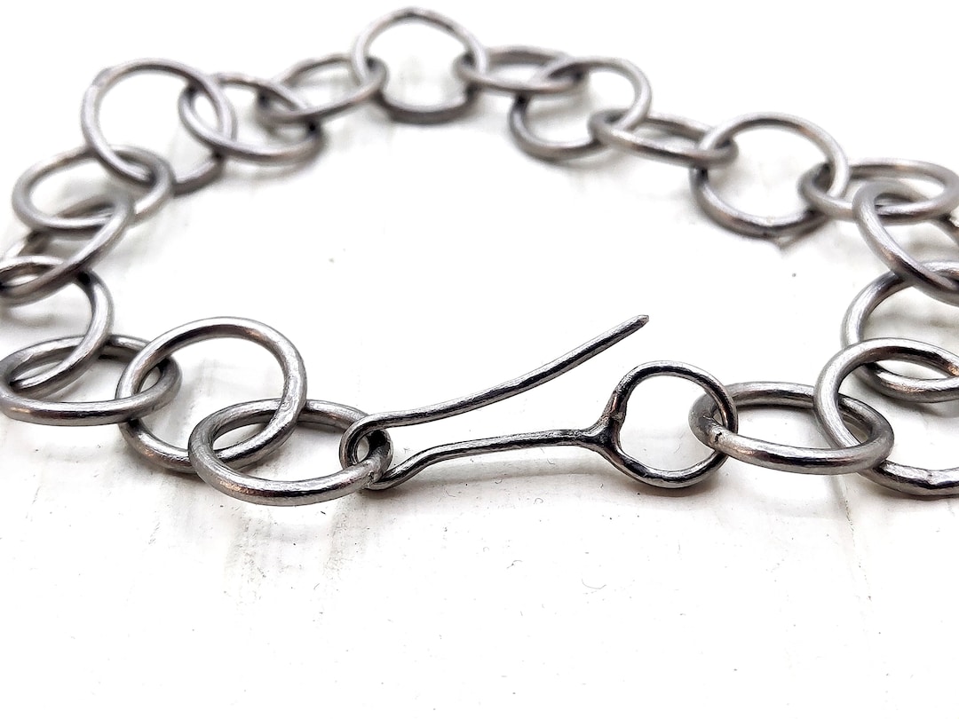 Genuine Titanium Chain Bracelet, Titanium Handmade Bracelet, Titanium ...