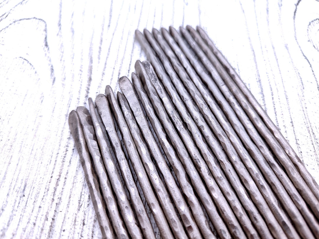 Raw Titanium Hair Stick, Forged Hair Pin Accessory, Hair Bun Holder ...