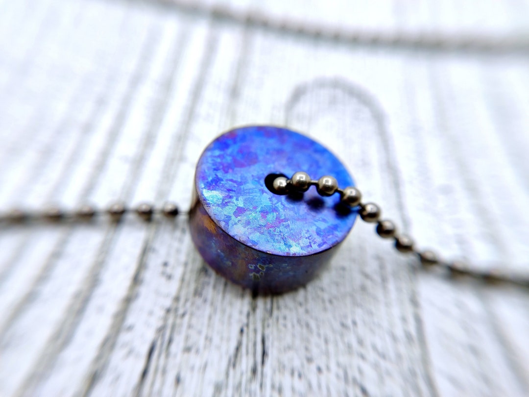 Crystalized Titanium Cylinder Pendant on Titanium Chain: A Striking EDC ...