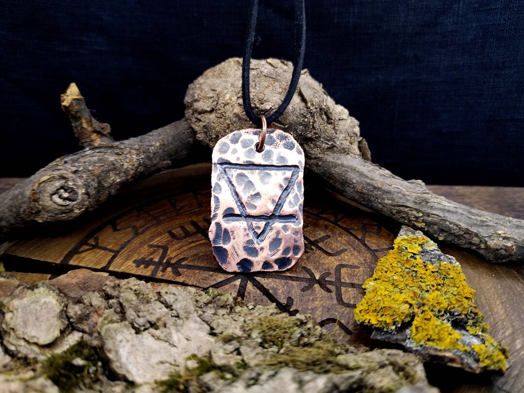 Alchemy Earth Symbol Necklace Hand Forged Copper Necklace - Etsy