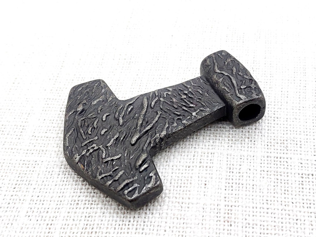Thors Hammer Necklace, Mjolnir Pendant, Hand Forged Pendant, Mjolnir ...