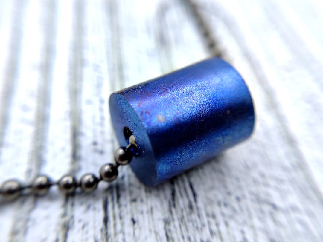 Crystalized Titanium Cylinder Pendant,blue Titanium,zircuti Jewelry on ...