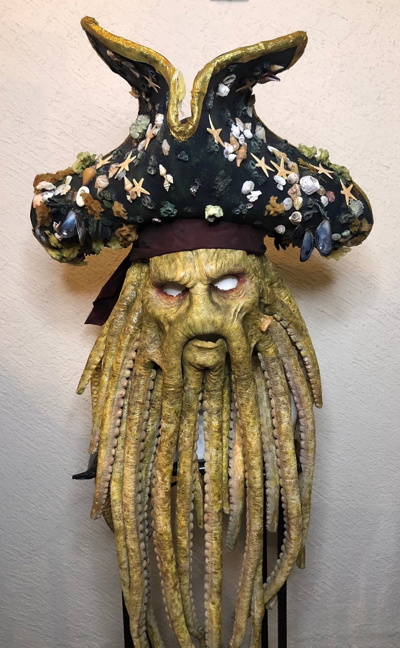 Davy Jones Mask Pirates of the Caribbean Mask Costume | Etsy