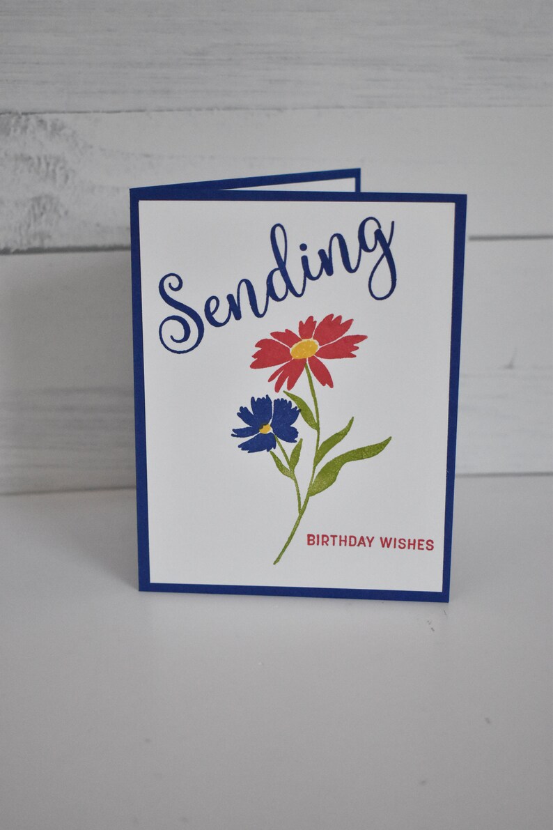 Sending Birthday Wishes, Birthday Card - Etsy