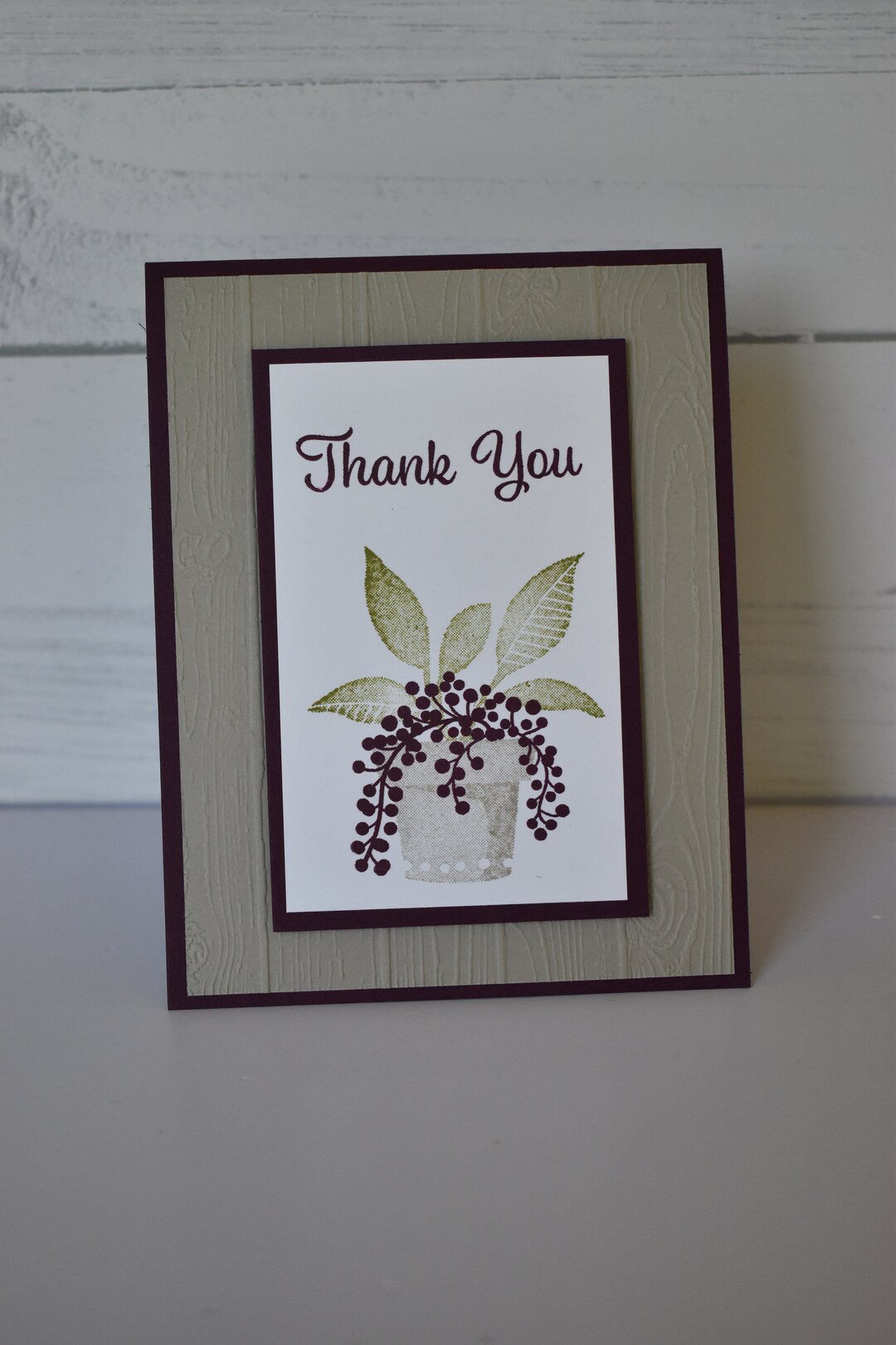 Fancy Fold Thank You Card, Thank You for Plant Lovers - Etsy