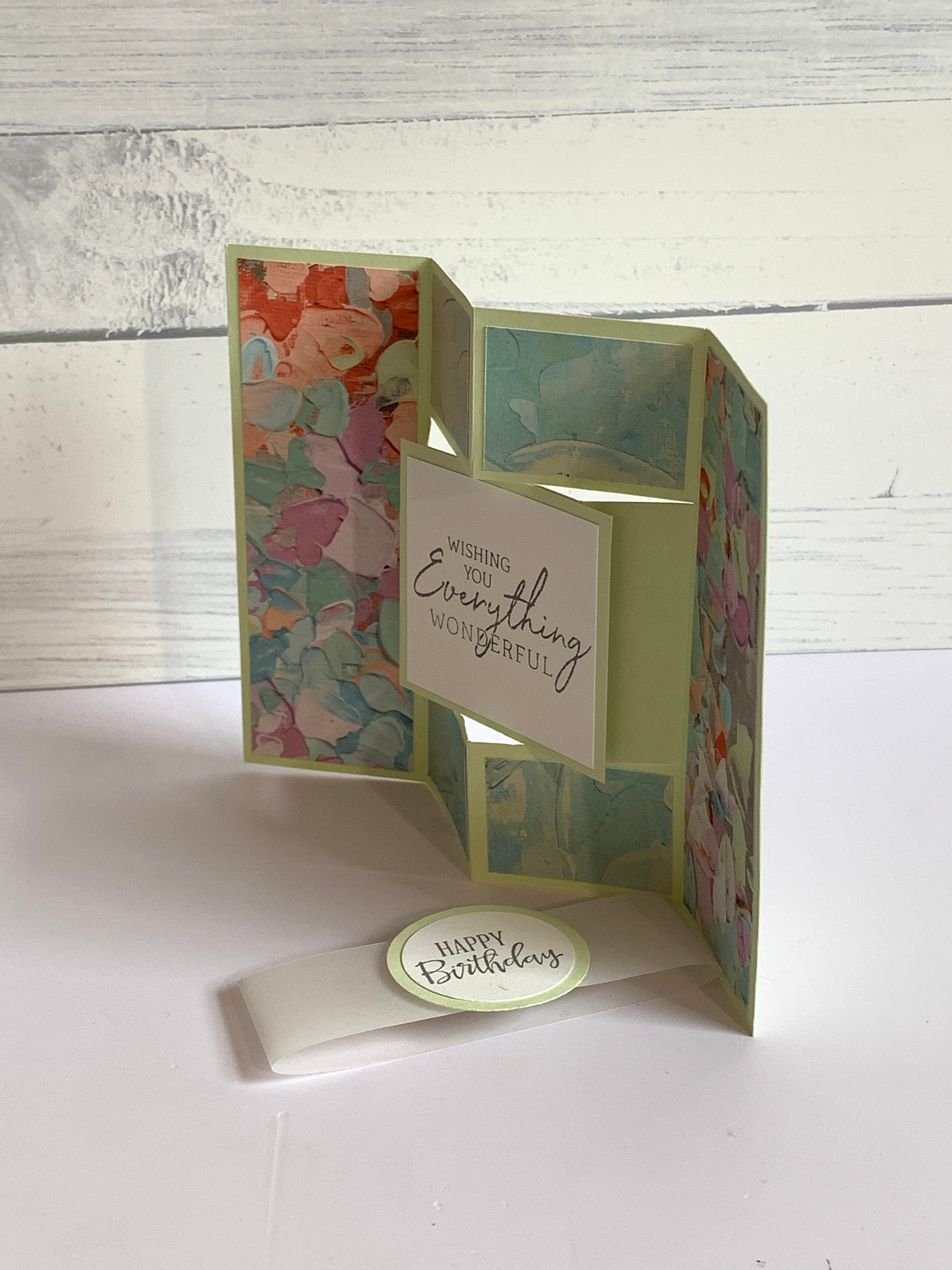 Birthday Card Fun Fold - Etsy