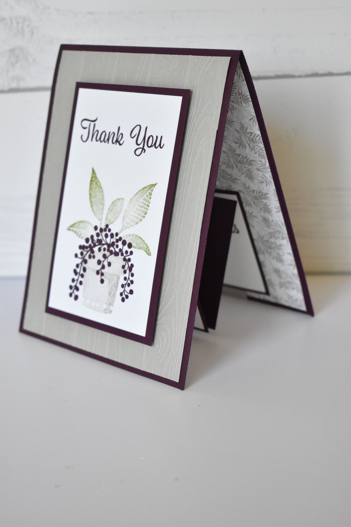 Fancy Fold Thank You Card Thank You for Plant Lovers - Etsy