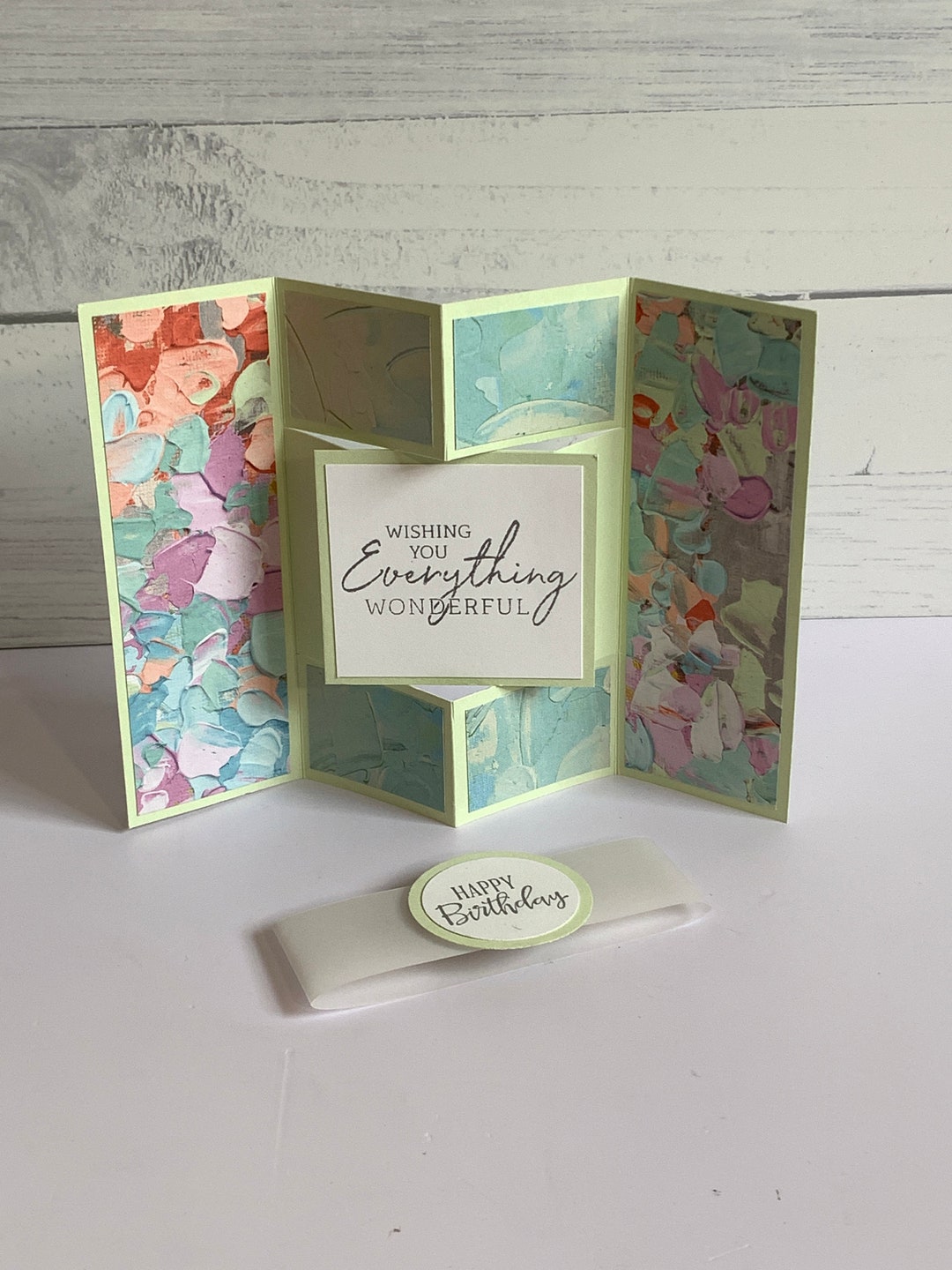 Birthday Card Fun Fold - Etsy