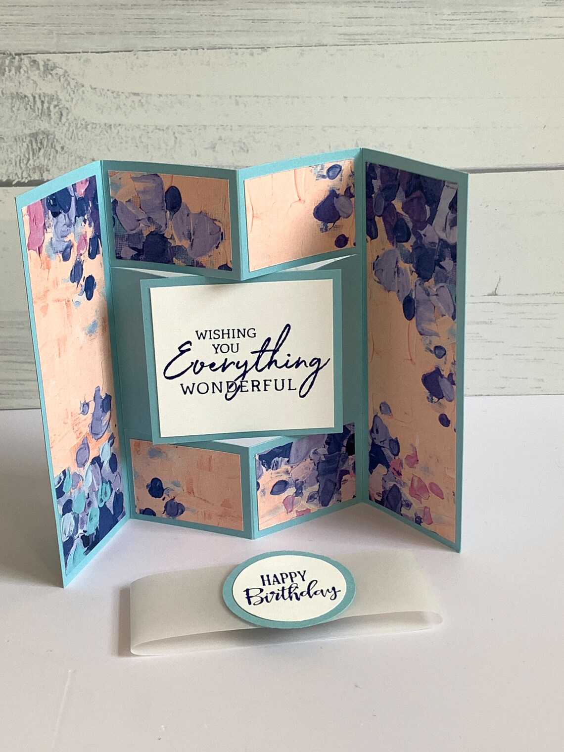 Birthday Card Fun Fold - Etsy