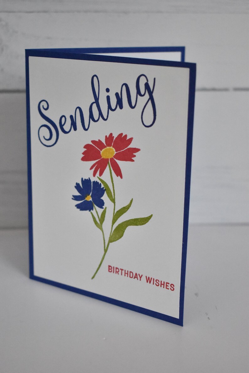 Sending Birthday Wishes, Birthday Card - Etsy