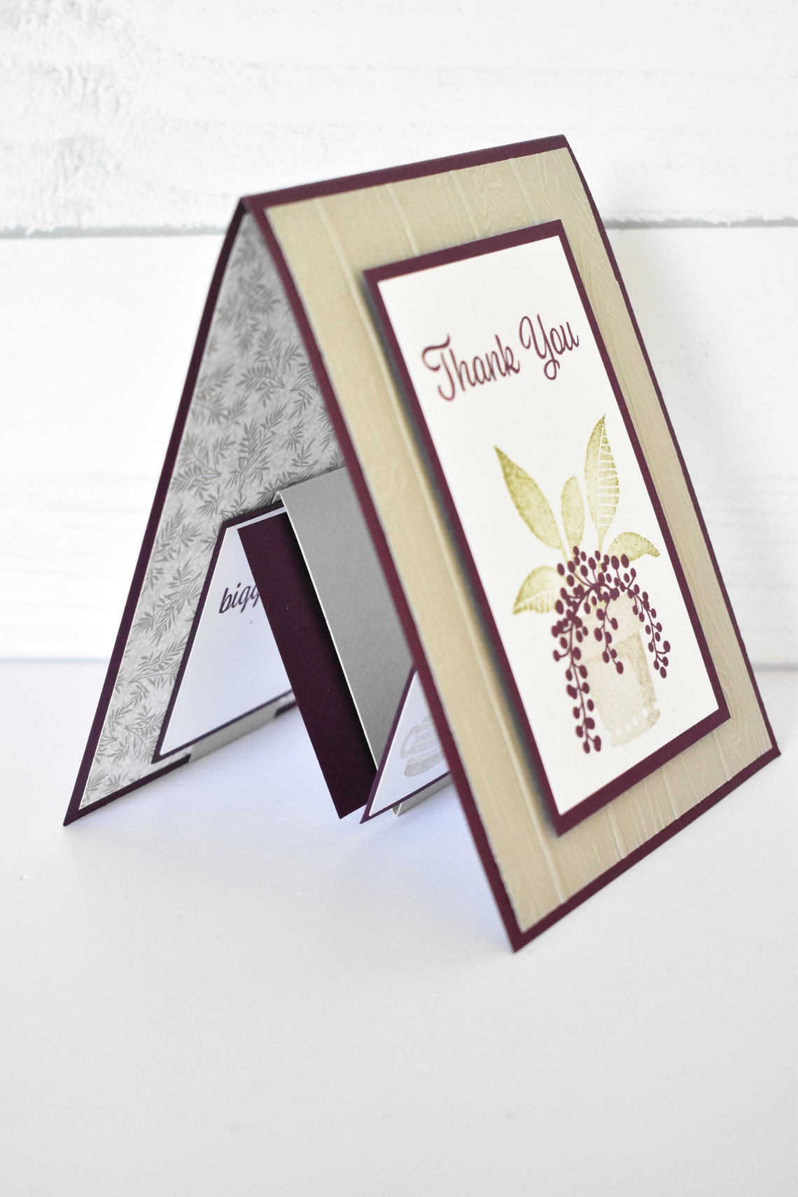 Fancy Fold Thank You Card Thank You for Plant Lovers - Etsy