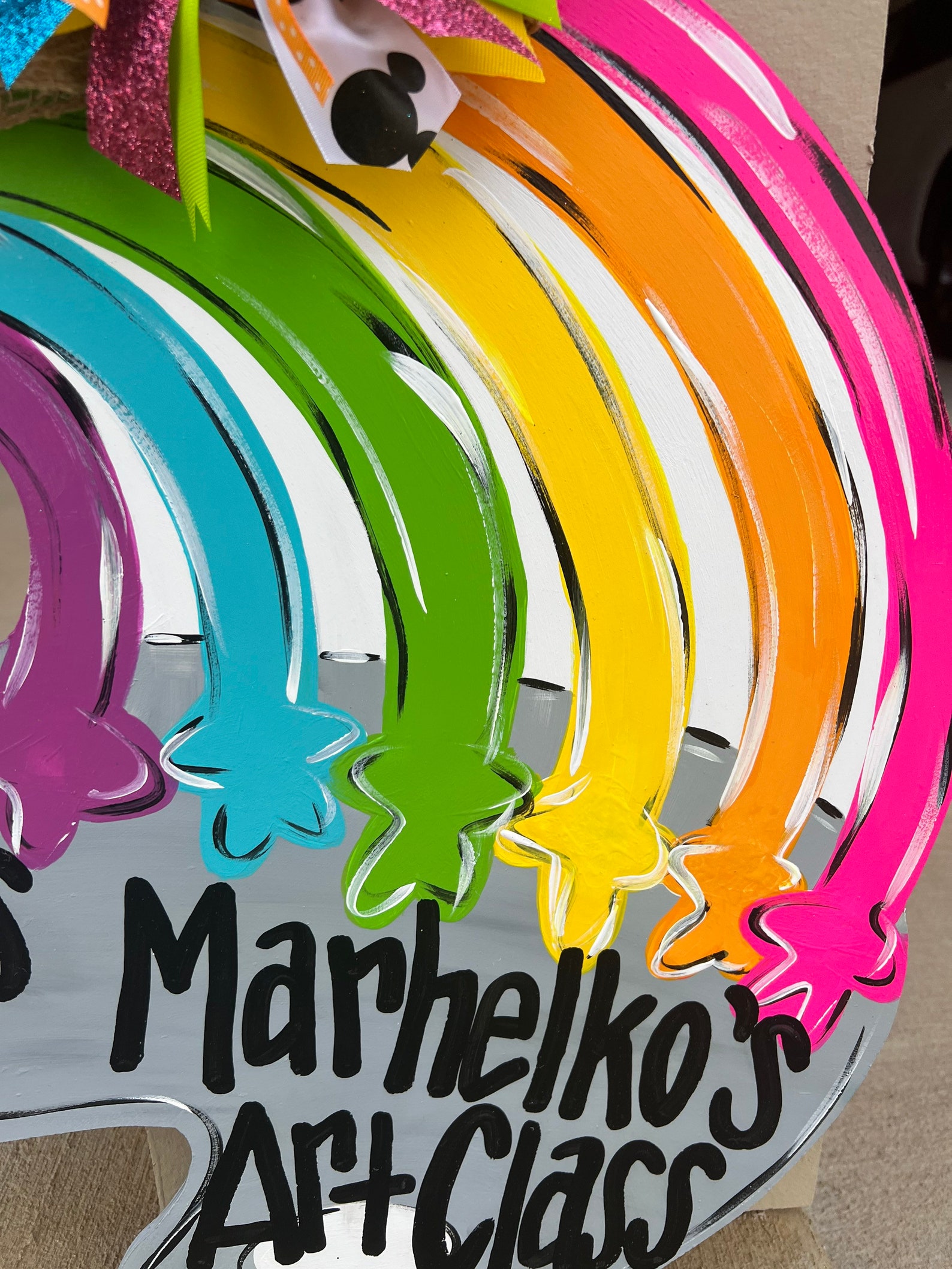 Welcome to Art Class Art Teacher Door Hanger Classroom Decor Paint ...