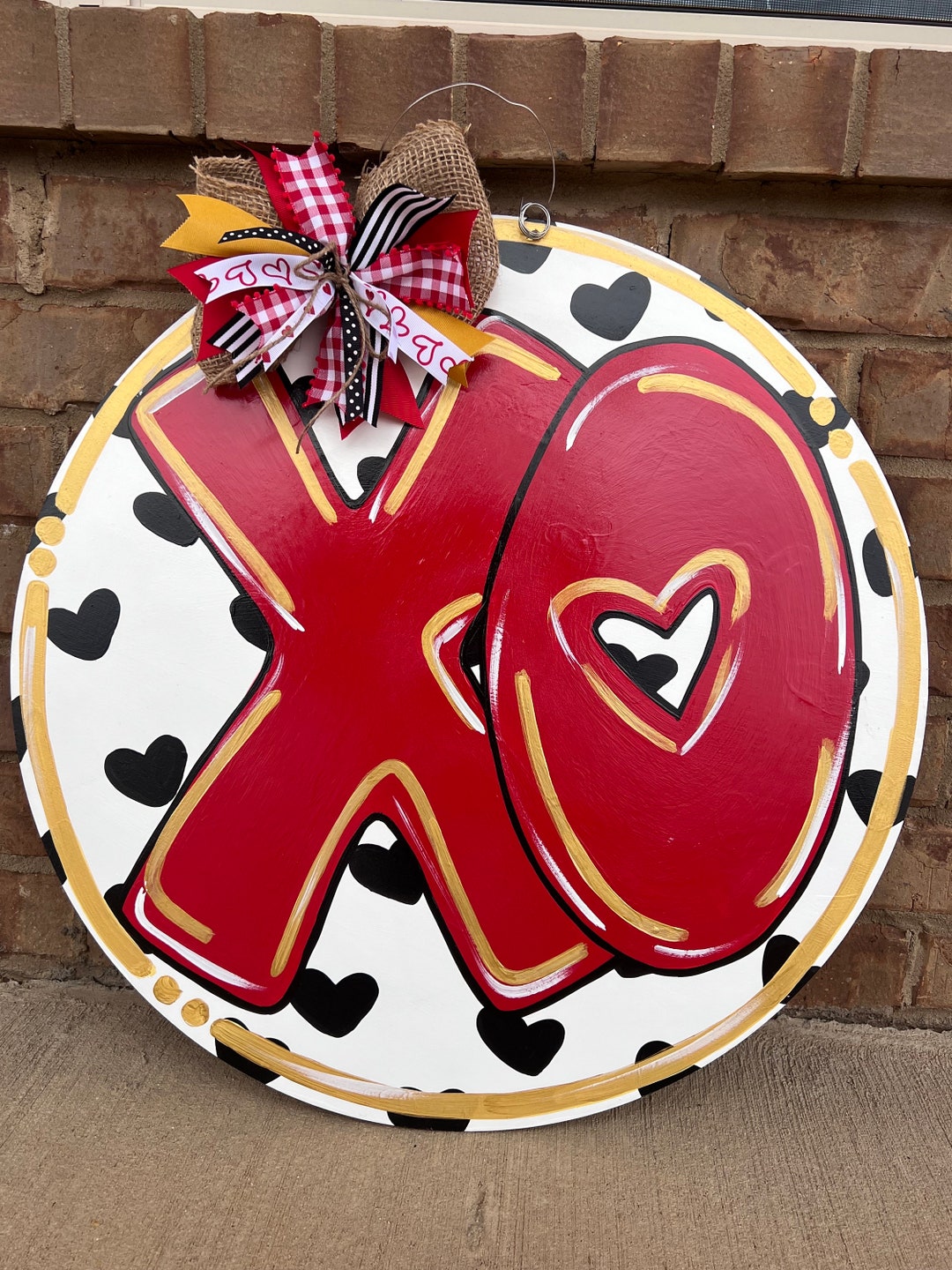 Xo Valentines Day Door Hanger XOXO Valentine's Day Gift for Wife Hearts ...