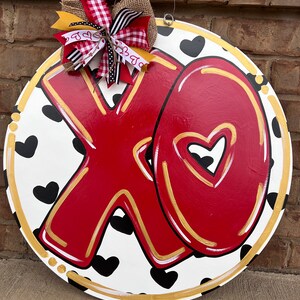 Xo Valentines Day Door Hanger XOXO Valentine's Day Gift for Wife Hearts ...