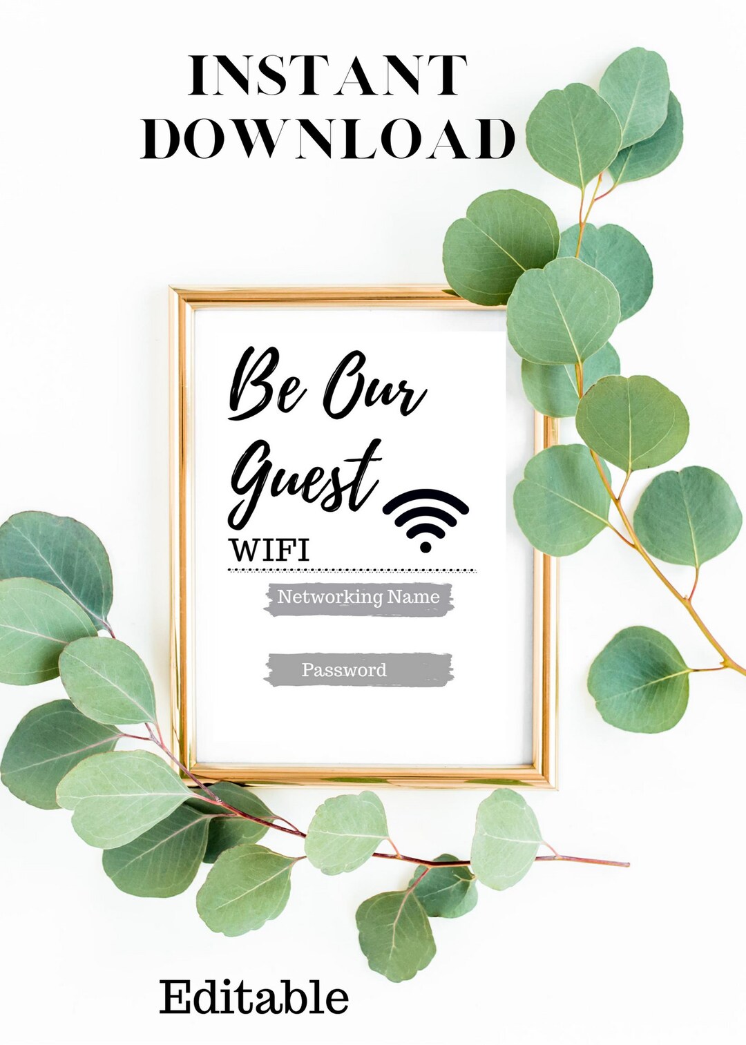 Editable Wifi Sign - Etsy