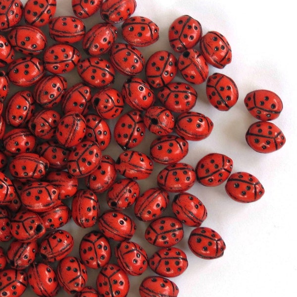 Ladybug Beads - Etsy