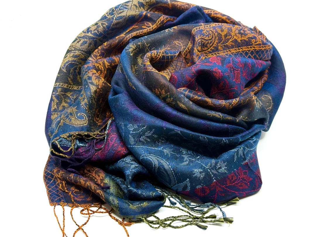 Large, Elegant Silk Scarf in Muted Colors! - Etsy