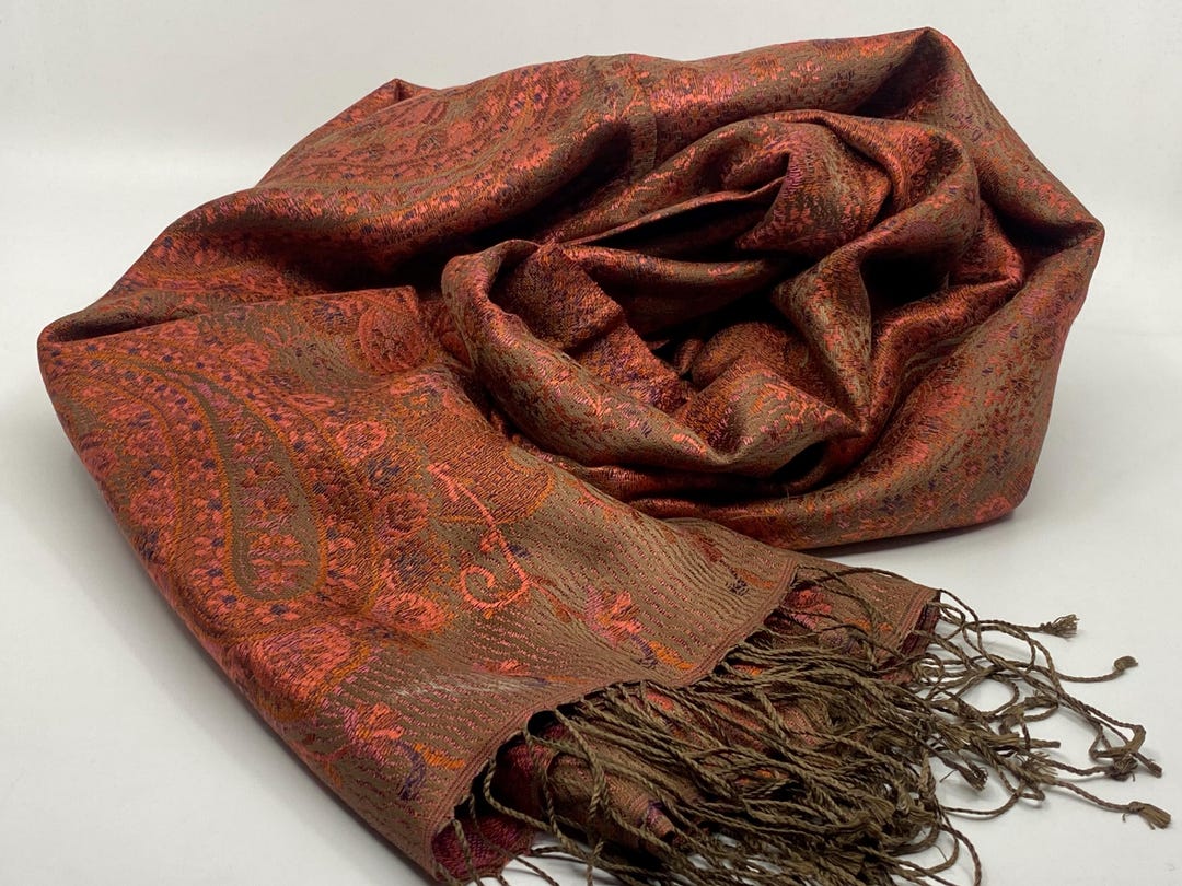 Fine Silk Scarf With Paisley Design for Him or Her - Etsy