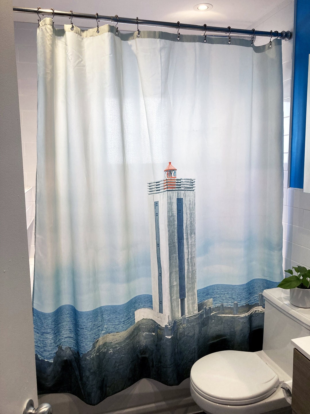 Shower Curtain Lighthouse Polyester Bathroom Decor Shower Artwork by ...