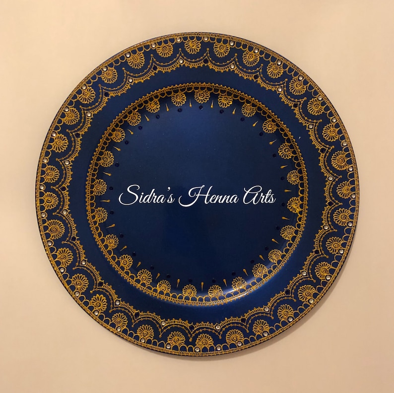 Henna/mehndi Thaal Plate - Etsy UK