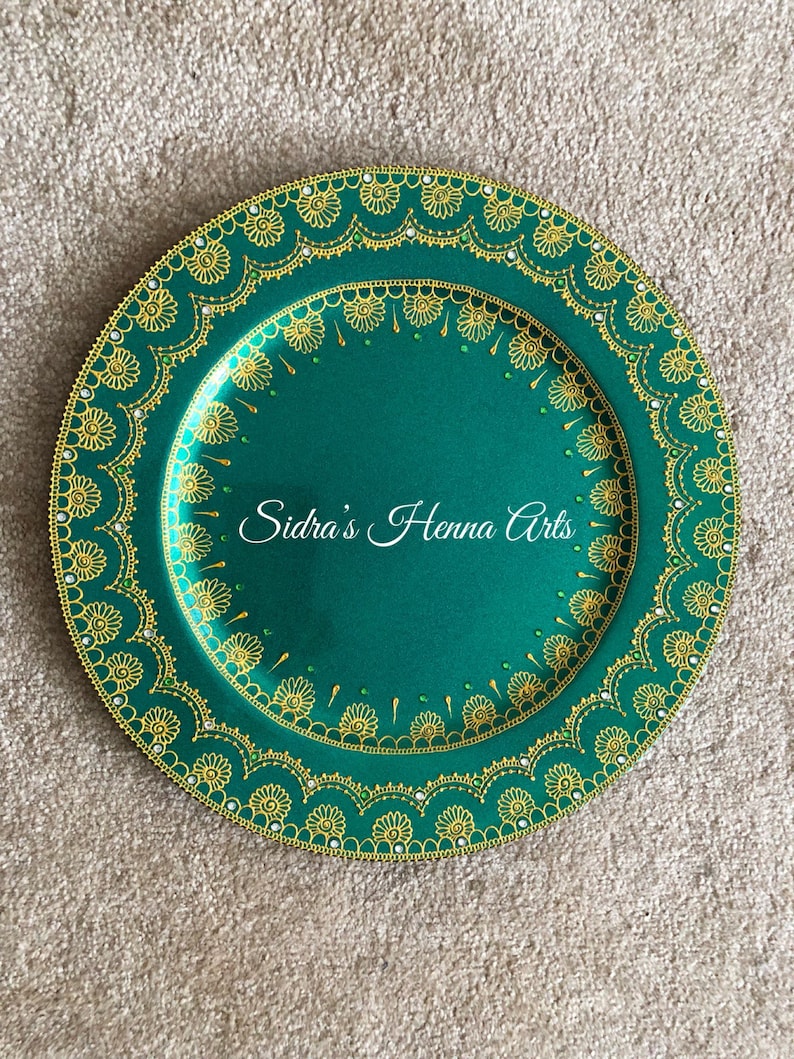 Henna/mehndi Thaal Plate - Etsy UK