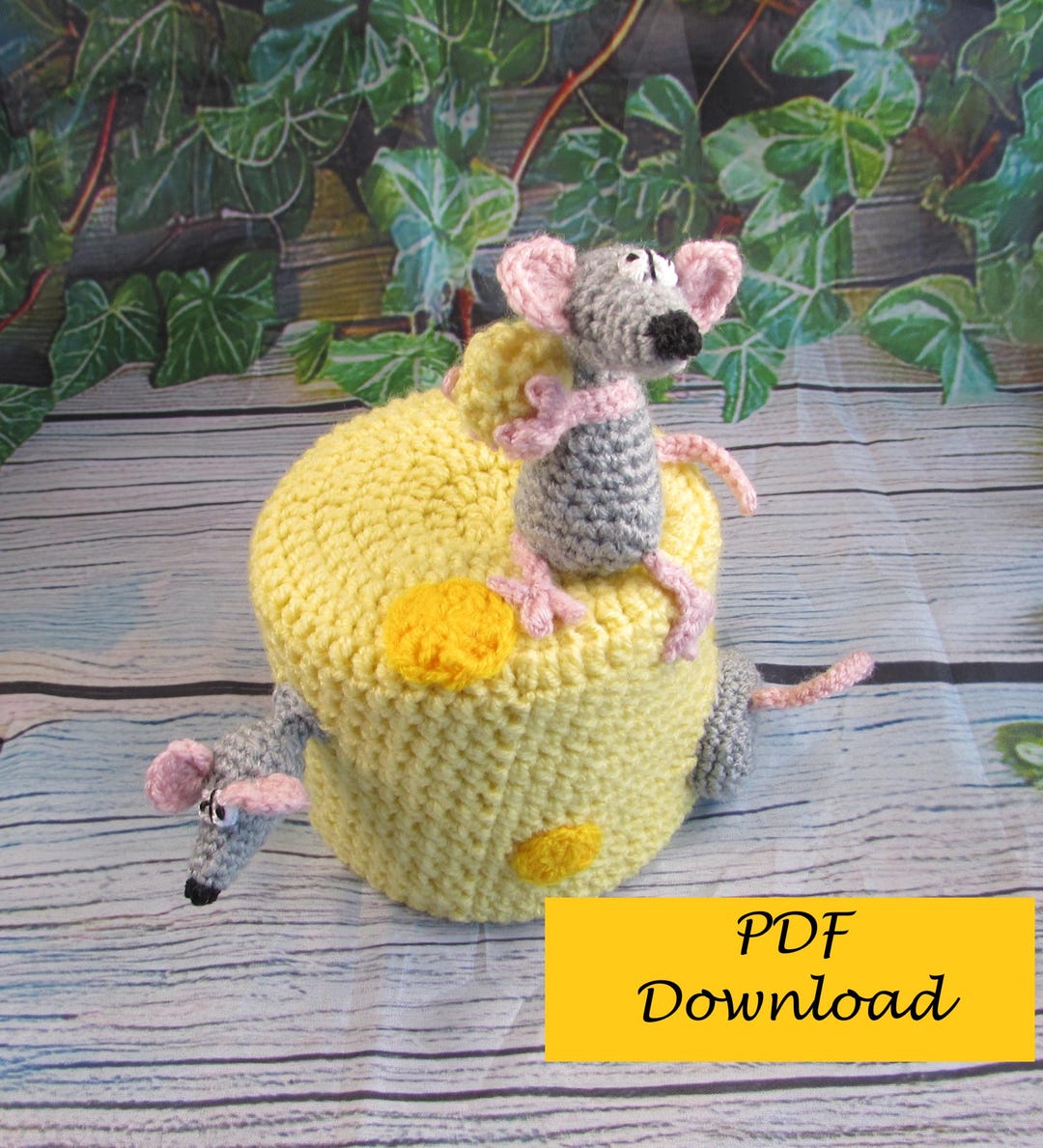 PDF Crochet Pattern Toilet Paper Hat Cheese Mice - Etsy UK