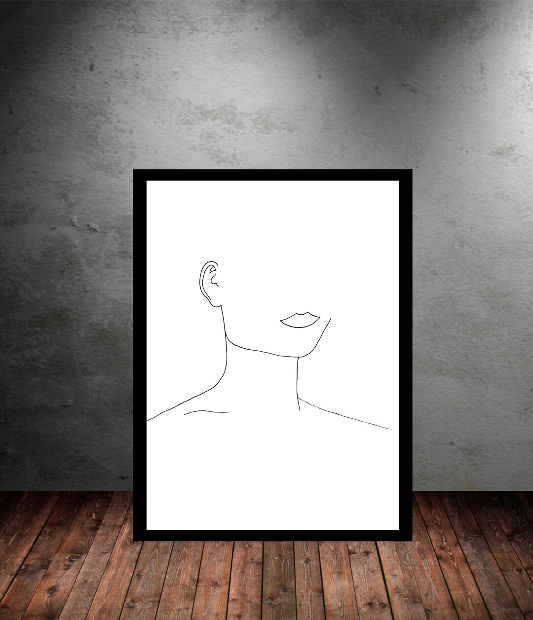 Minimalist Face Print, Line Art, Woman Print, Line Face Print, Line ...