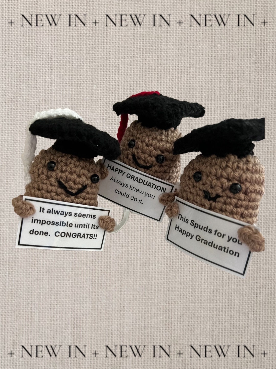 Hand Crocheted Positive Graduation Potatoes - Etsy