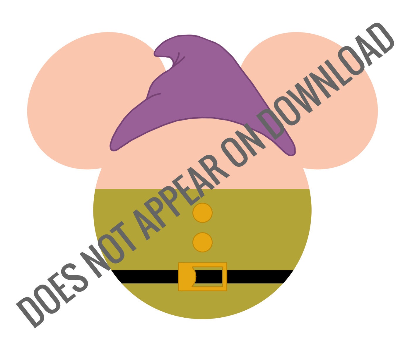 Snow White and the Seven Dwarfs Decorated Mouse Ears Silhouettes for T ...
