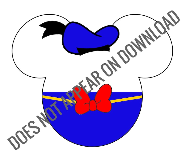 Classic Mickey Mouse Characters Decorated Mouse Ears Silhouettes - for ...