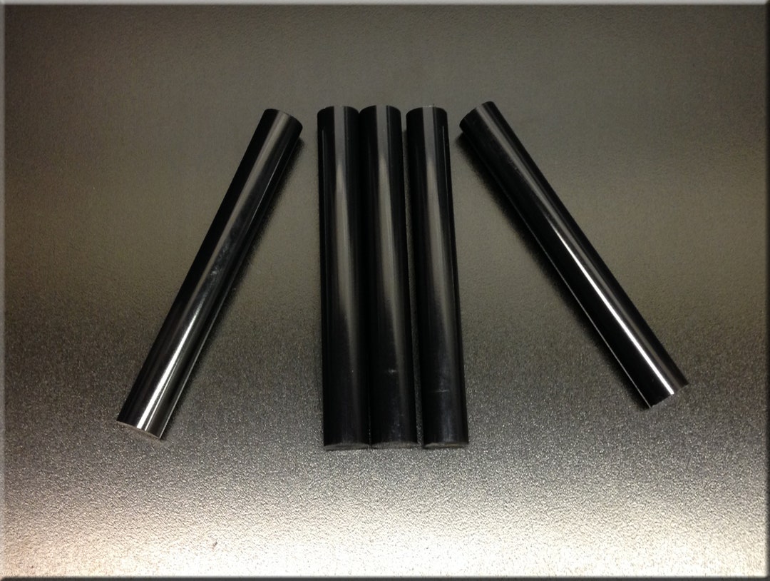 Black Extruded Acrylic Gloss Shiny Finish Round Bar Solid Rod Rods 1/2 ...