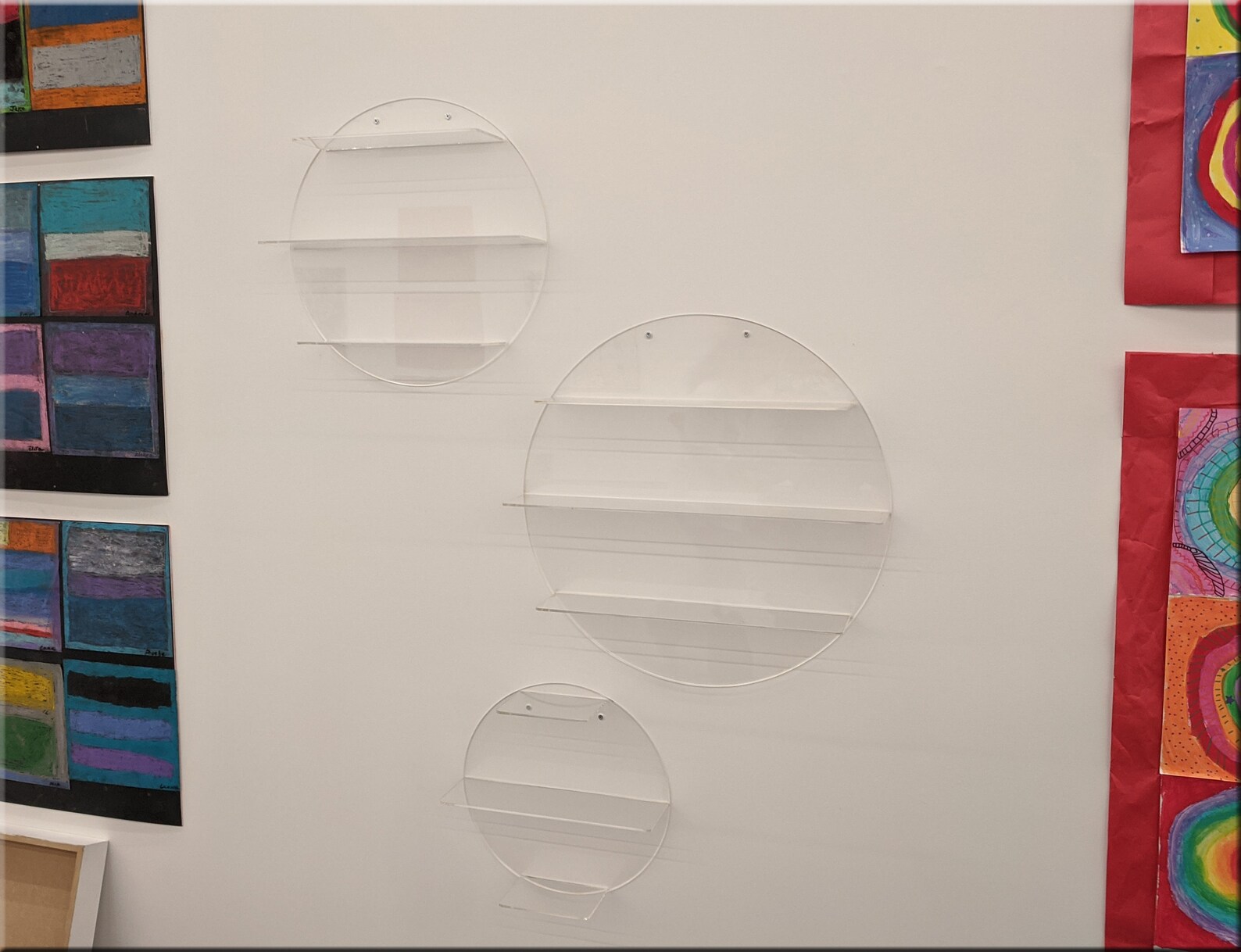 Round Circular Clear Acrylic Wall Mounted Display Shelves Keep - Etsy UK
