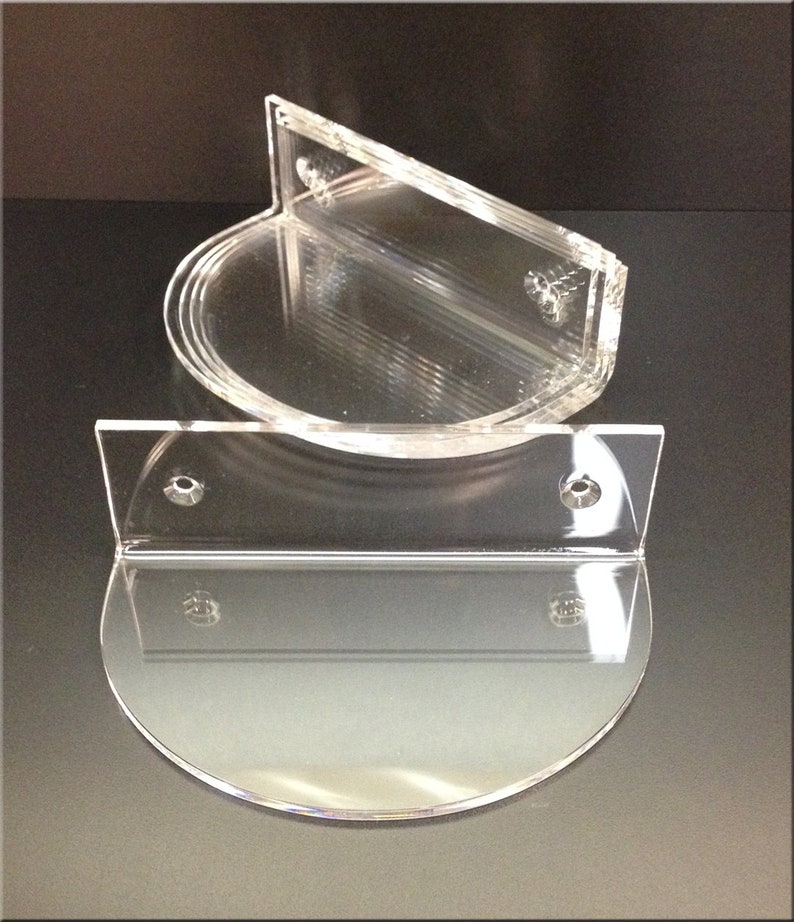 Clear Acrylic Half Round Radius Shelf for Space Saving and Displaying ...