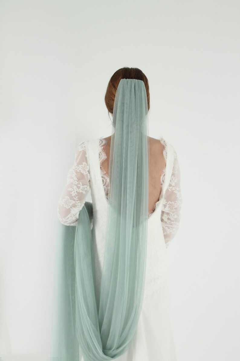 Mint Green Veil Mint Green Wedding Veil - Etsy