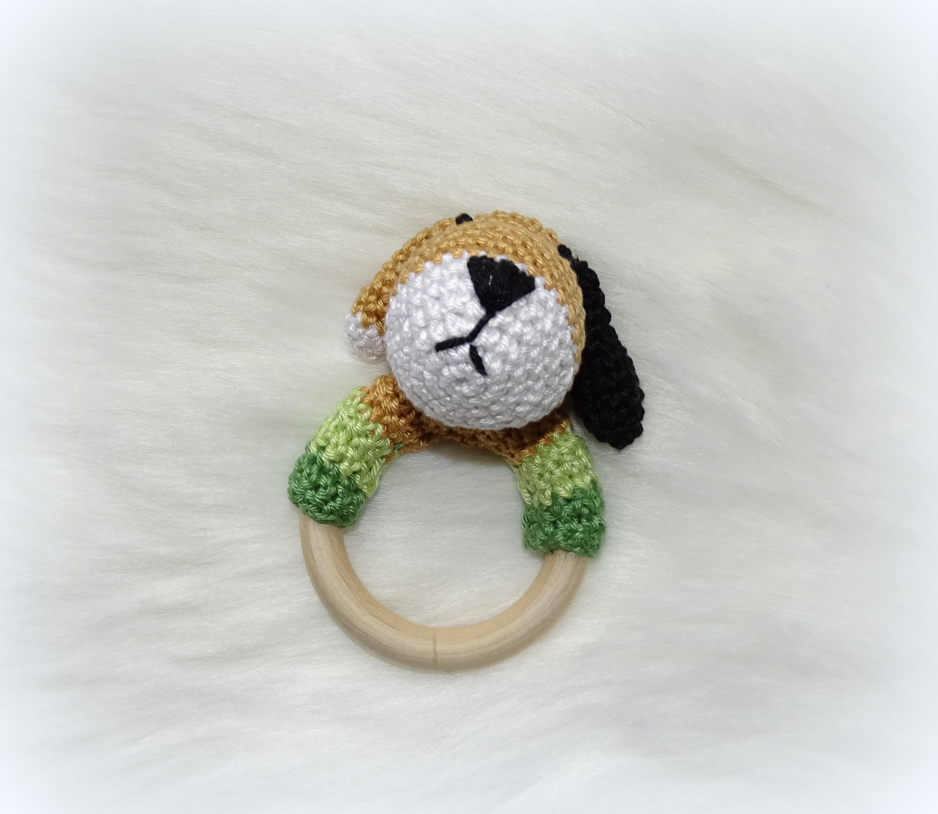 CrochetEd Gripper Grand Bébé Hochet Chien Choix de Couleur - Etsy France