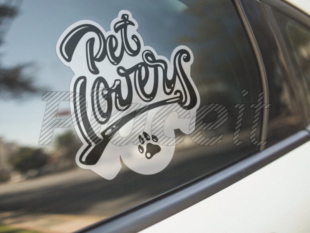 Pet decal for Car Windows - Dog Car bumper sticker, Fur Mama Car Decal ...
