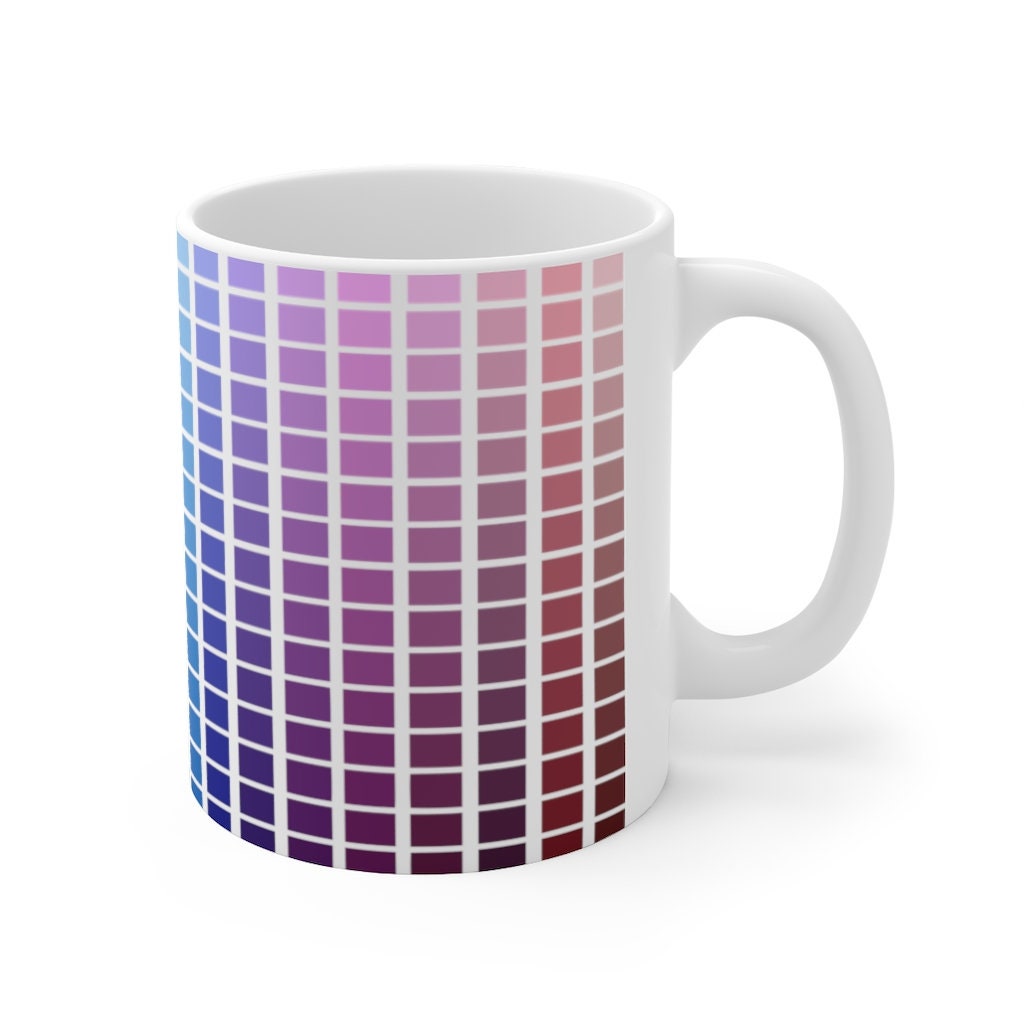 Rainbow Color Swatch Chart Ceramic Mug 11oz - Pantone Wanna Be Mug - - Etsy