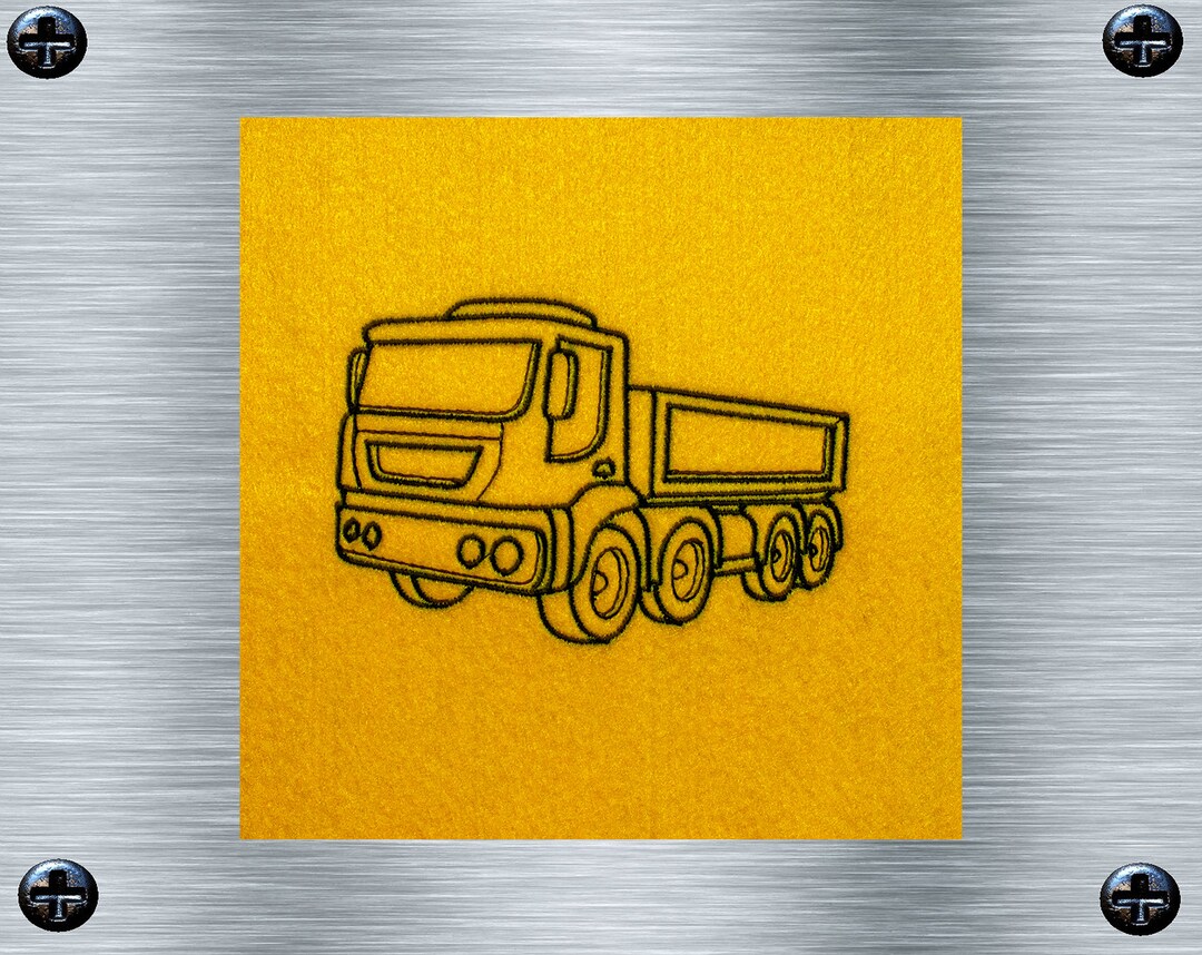 Embroidery File Truck 3 Sizes From 10 X 10 Cm Construction Vehicles ...