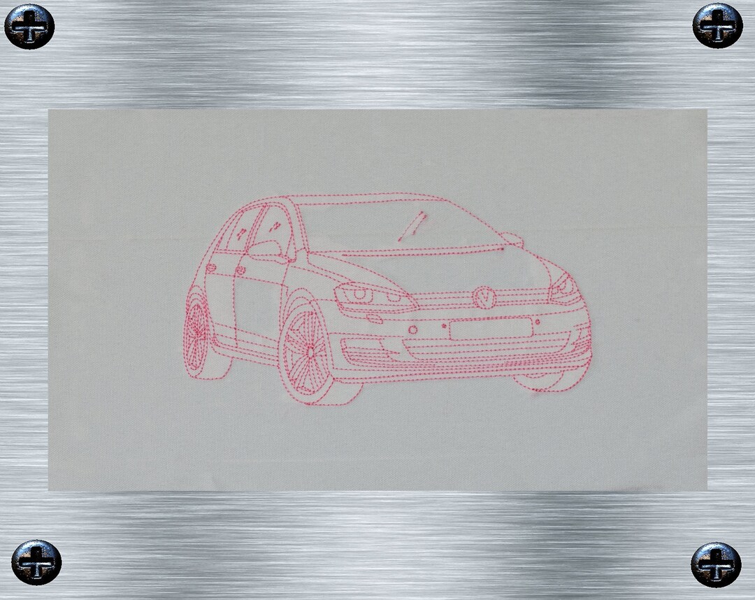 Embroidery File Car - 13 X 18 Frame - Car Embroidery Motifs, Automotive ...